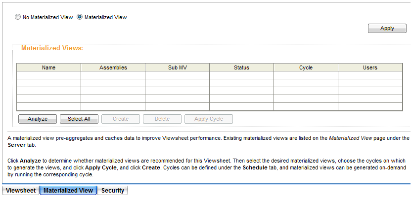 Creating Materialized Report Views | Business Intelligence Software ...